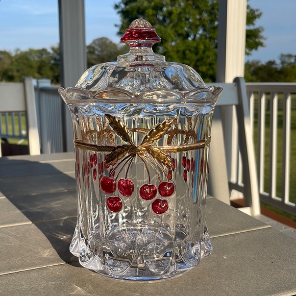 Mosser | Art | Mosser Glass Cherry Cable Pattern Tobacco Jar No Cracks ...